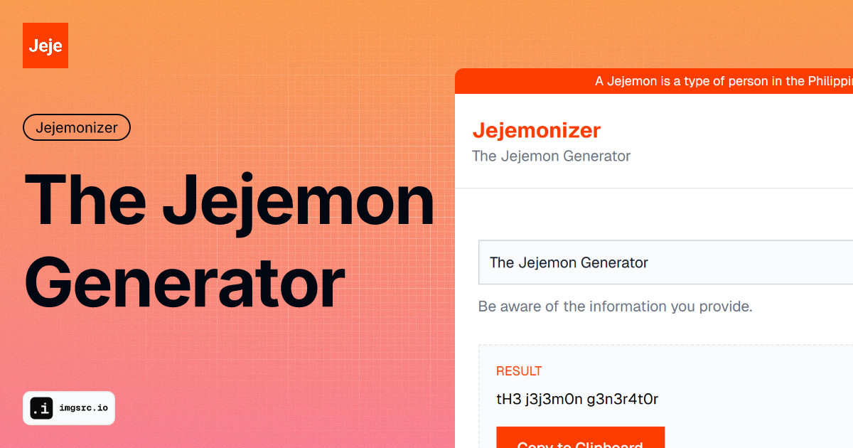 Jejemonizer - The Jejemon Generator